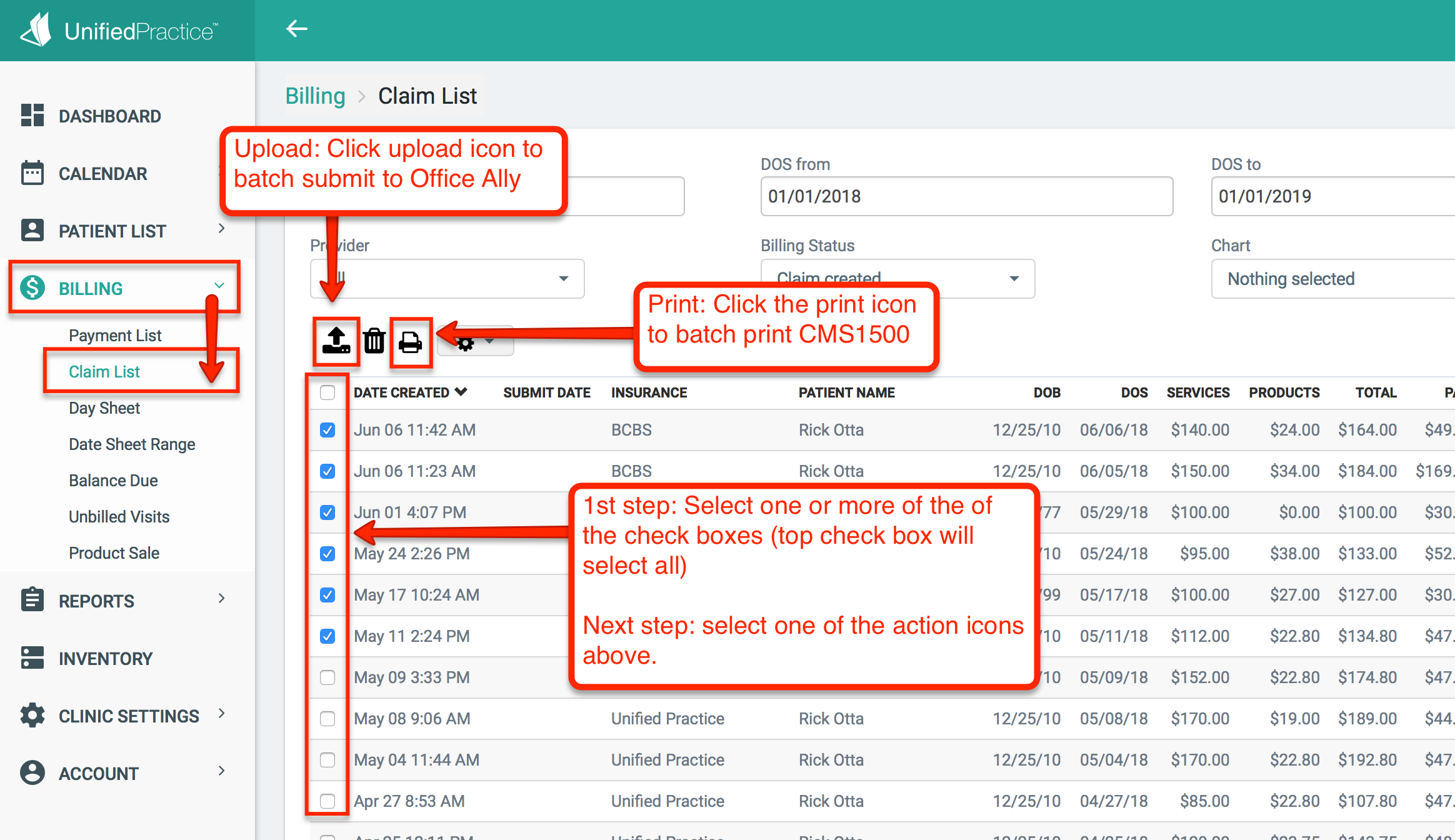 How to Submit Claims to Office Ally / Batch Print Claims